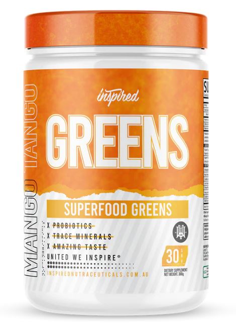 Inspired Greens + Superfoods Mango Tango flavour 30 serves – Apex ...